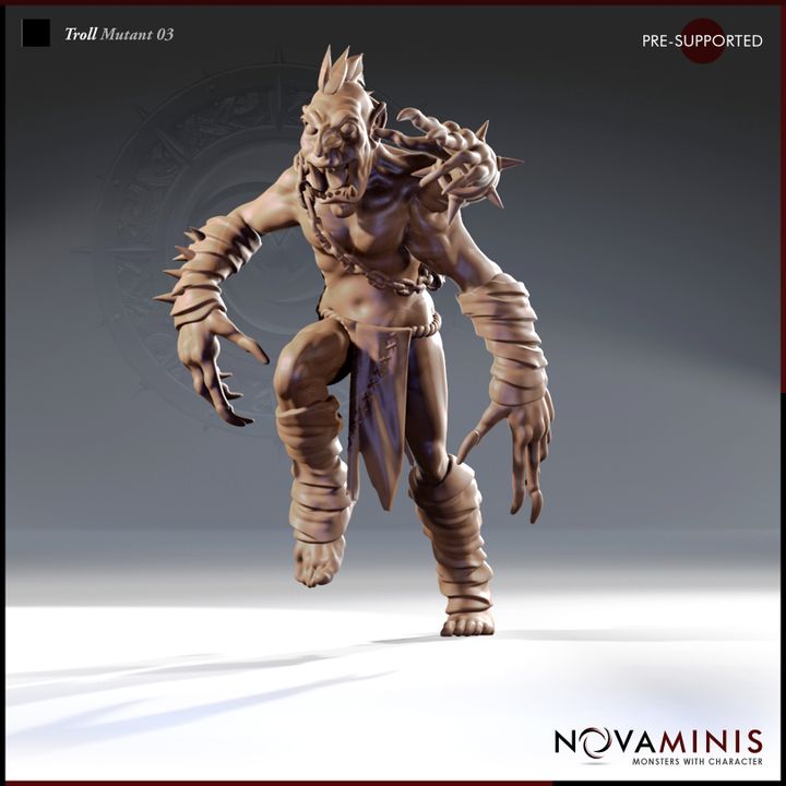 3D Printable Troll Mutant 03 by NOVAMINIS